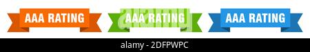 rating aaa banner template. rating aaa ribbon label sign Stock Vector ...