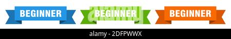 beginner ribbon. beginner isolated paper banner. sign Stock Vector ...