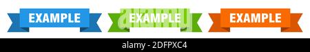 example ribbon. example isolated sign. example banner Stock Vector ...