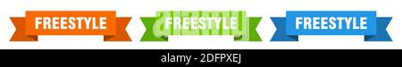 freestyle ribbon. freestyle isolated paper banner. sign Stock Vector ...