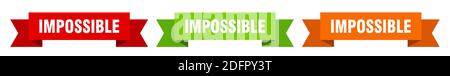impossible ribbon. impossible isolated paper banner. sign Stock Vector ...
