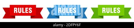 rules ribbon. rules isolated sign. rules banner Stock Vector Image ...