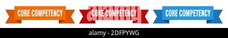 core competency ribbon. core competency paper band banner sign Stock ...