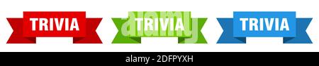 trivia ribbon. trivia isolated paper banner. sign Stock Vector Image ...