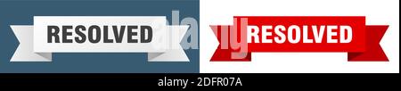 resolved ribbon. resolved isolated band sign. resolved banner Stock ...