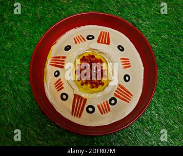 arabic cold mezze known as arabic dip foods Stock Photo - Alamy