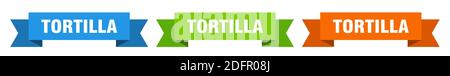 tortilla ribbon. tortilla isolated paper banner. sign Stock Vector ...