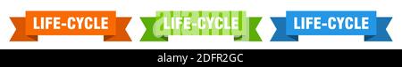 life-cycle banner template. life-cycle ribbon label sign Stock Vector ...