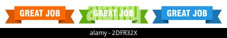great job ribbon. great job isolated paper banner. sign Stock Vector ...