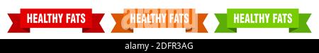 healthy fats banner template. ribbon label sticker. sign Stock Vector ...