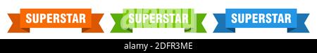 superstar banner template. superstar ribbon label sign Stock Vector ...
