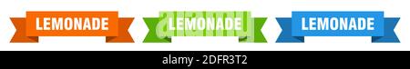 lemonade ribbon. lemonade isolated paper banner. sign Stock Vector ...