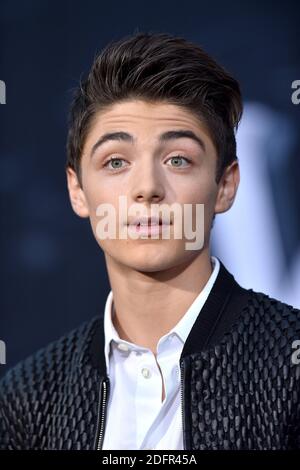 Asher Angel attends the premiere of Columbia Pictures' 'Venom' at ...