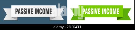 passive income banner template. ribbon label sticker. sign Stock Vector ...