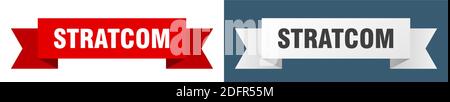 stratcom ribbon. stratcom isolated paper banner. sign Stock Vector ...