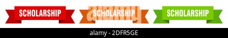 scholarship ribbon. scholarship isolated sign. scholarship banner Stock ...