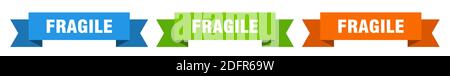 fragile banner template. fragile ribbon label sign Stock Vector Image ...