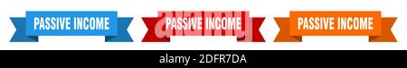passive income banner template. ribbon label sticker. sign Stock Vector ...