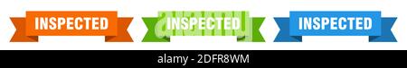 inspected banner template. ribbon label sticker. sign Stock Vector ...