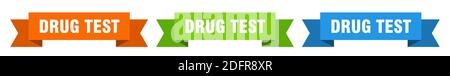 drug test ribbon. drug test isolated sign. drug test banner Stock ...