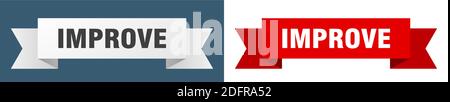 improve ribbon. improve isolated sign. improve banner Stock Vector ...