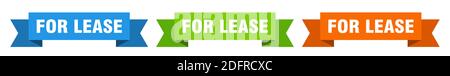 for lease ribbon label sign set. for lease banner Stock Vector Image ...