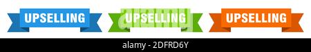 upselling ribbon. upselling paper band banner sign Stock Vector Image ...
