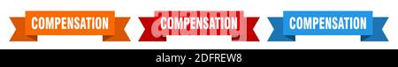 compensation banner template. ribbon label sticker. sign Stock Vector ...