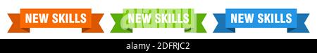 new skills banner template. ribbon label sticker. sign Stock Vector ...