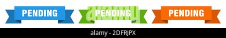 pending ribbon. pending isolated sign. pending banner Stock Vector ...