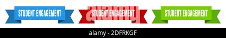 student engagement banner template. student engagement ribbon label ...