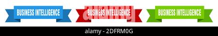 business intelligence ribbon. business intelligence isolated paper ...