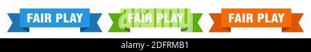 fair play banner template. ribbon label sticker. sign Stock Vector ...