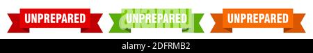 unprepared ribbon. unprepared isolated paper banner. sign Stock Vector ...