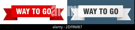 way to go ribbon. way to go isolated paper banner. sign Stock Vector ...