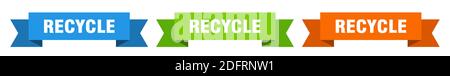 recycle ribbon. recycle isolated paper banner. sign Stock Vector Image ...
