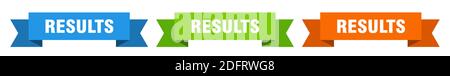 results ribbon. results isolated paper banner. sign Stock Vector Image ...