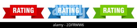 rating ribbon. rating paper band banner sign Stock Vector Image & Art ...