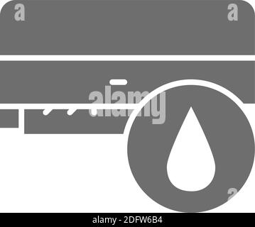 Humidification icon. Monochrome simple sign from cosmetology collection ...