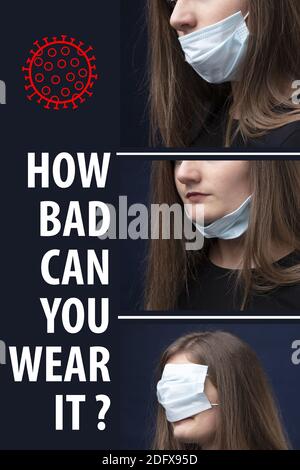 Wrong way to wear surgical mask, Schoolboy wearing a surgical mask in ...