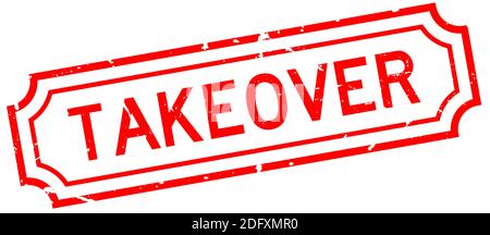 Takeover grunge rubber stamp on white background, vector illustration ...