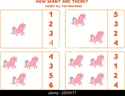 Math game for kids. Circle the right answer. Preschool worksheet activity. Number range up to 10 ...