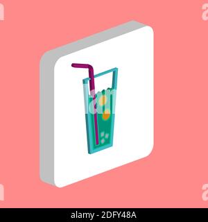 Lemonade Simple vector icon. Illustration symbol design template for ...