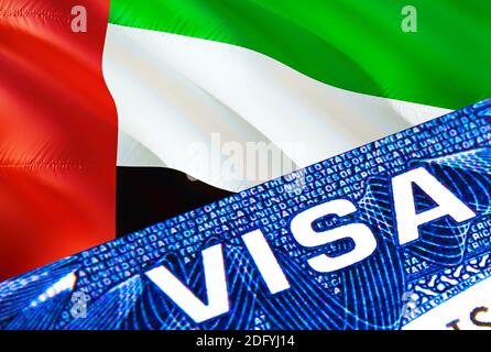United Arab emirates passport. 3d rendering passport on white ...
