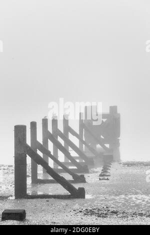 Remnants of Mooring at Gog's Berth on Thames Estuary formerly Used by ...