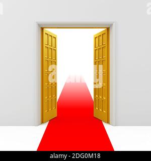 Open golden doors Stock Photo - Alamy