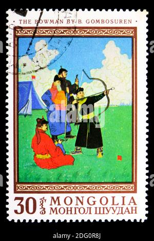 MONGOLIA - CIRCA 1968: a stamp printed in Mongolia shows bactrian ...