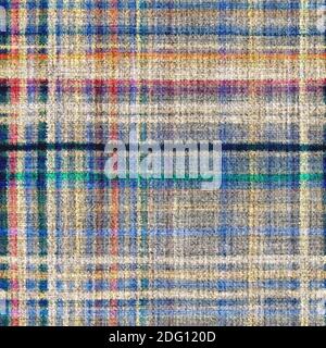Variegated multicolor tapestry plaid woven texture. Space dyed ...