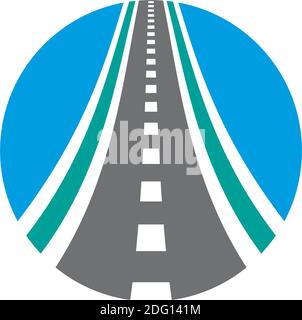 Vector curved road logo combination. Roadway and direction symbol Stock ...