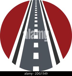 Vector curved road logo combination. Roadway and direction symbol Stock ...